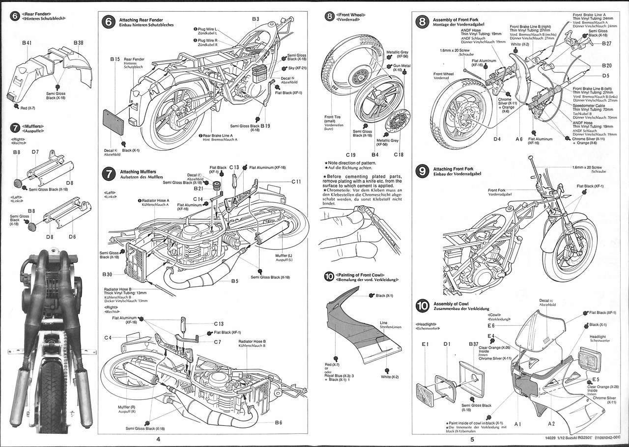 Купить сборную модель Tamiya 14029 Suzuki RG250 Gamma w/Full Options в масштабе 1/12
