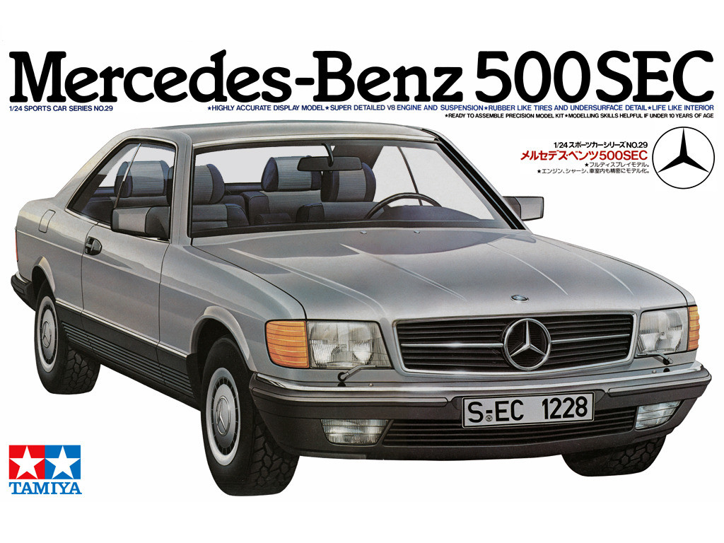 Купить сборную модель Tamiya 24029 1981 Mercedes-Benz 500SEC в масштабе ...