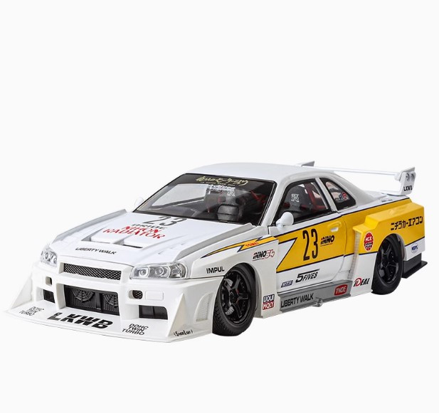 Купить копийную модель Jinlifang LBWK Skyline GT-R R34 в масштабе 1/24