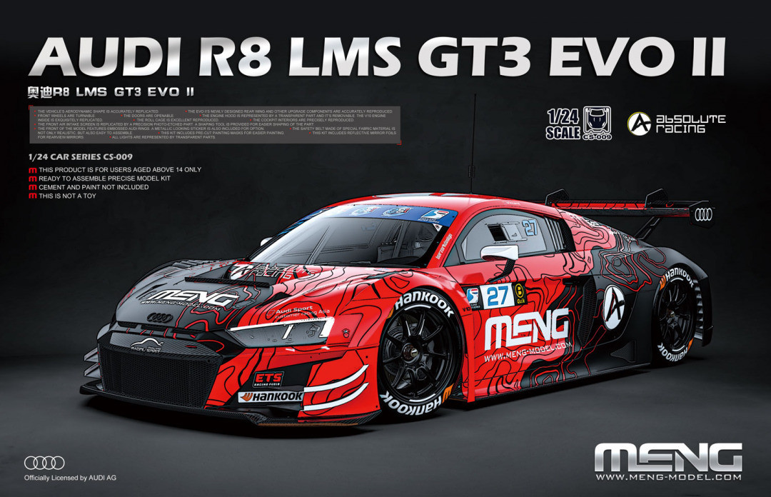Купить сборную модель Meng cs-009 Audi R8 LMS GT3 EVO II Absolute ...